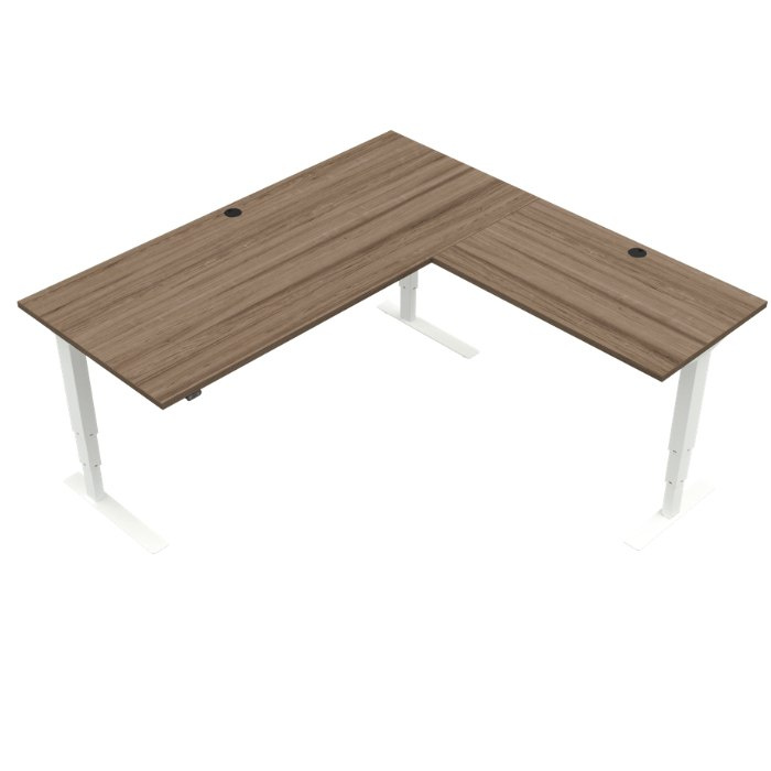 Duże narożne biurko z regulacją wysokości 180x180 cm | Meble-Ruchome